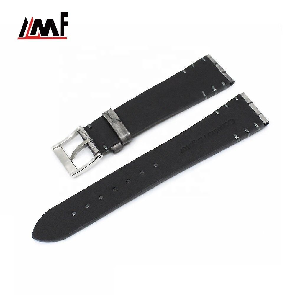 Semi Mat Alligator Leather watch band - Ming Fung