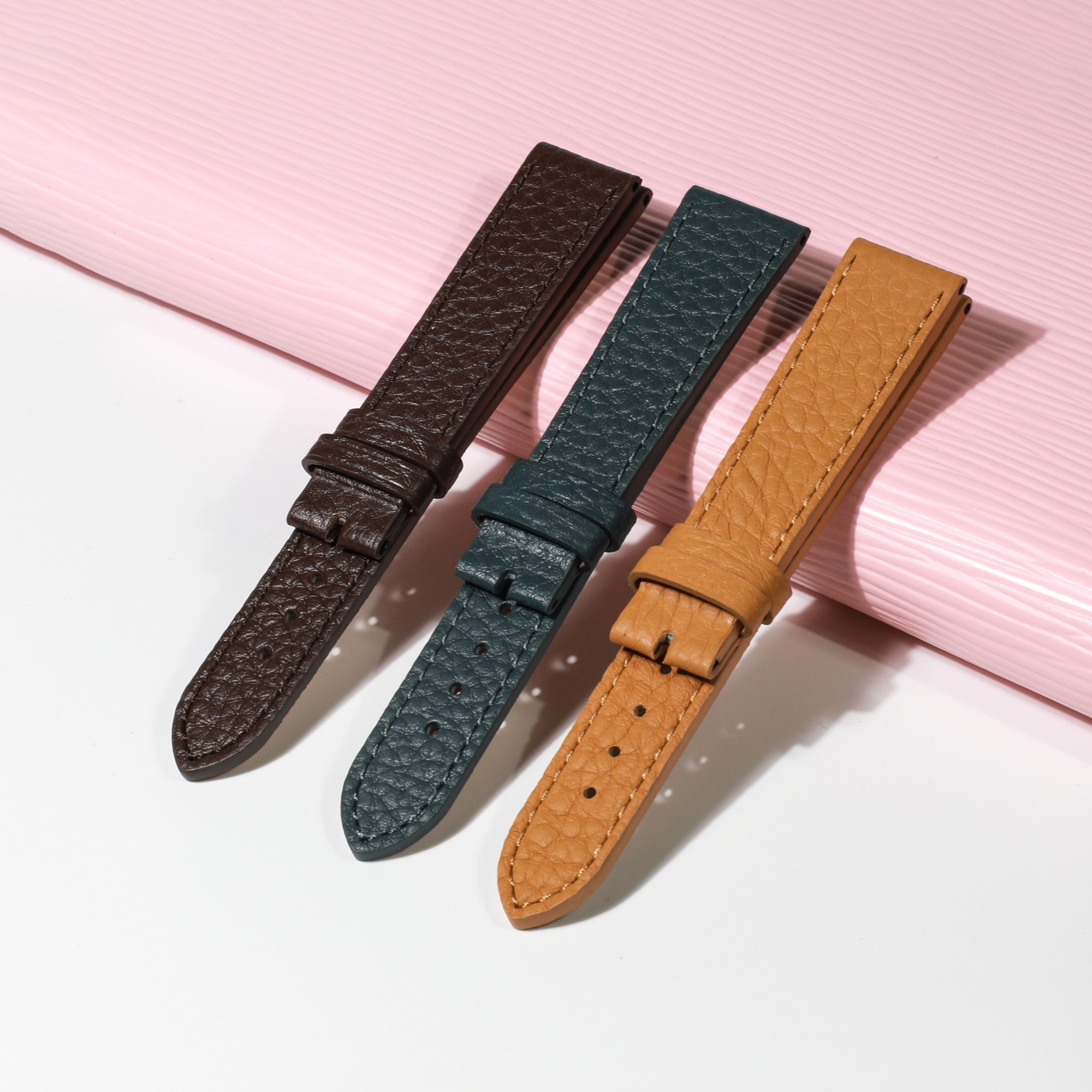 Vintage Lychee Grain leather strap - Ming Fung